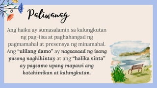 FILIPINO 8_ARALIN 1 TEKSTONG PAMPANITIKAN- TANAGA, HAIKU, AT TANKA.pdf