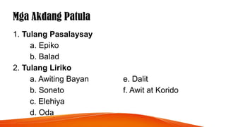 Filipino ikawalong Baitang Module 1 Quarter 1.pptx