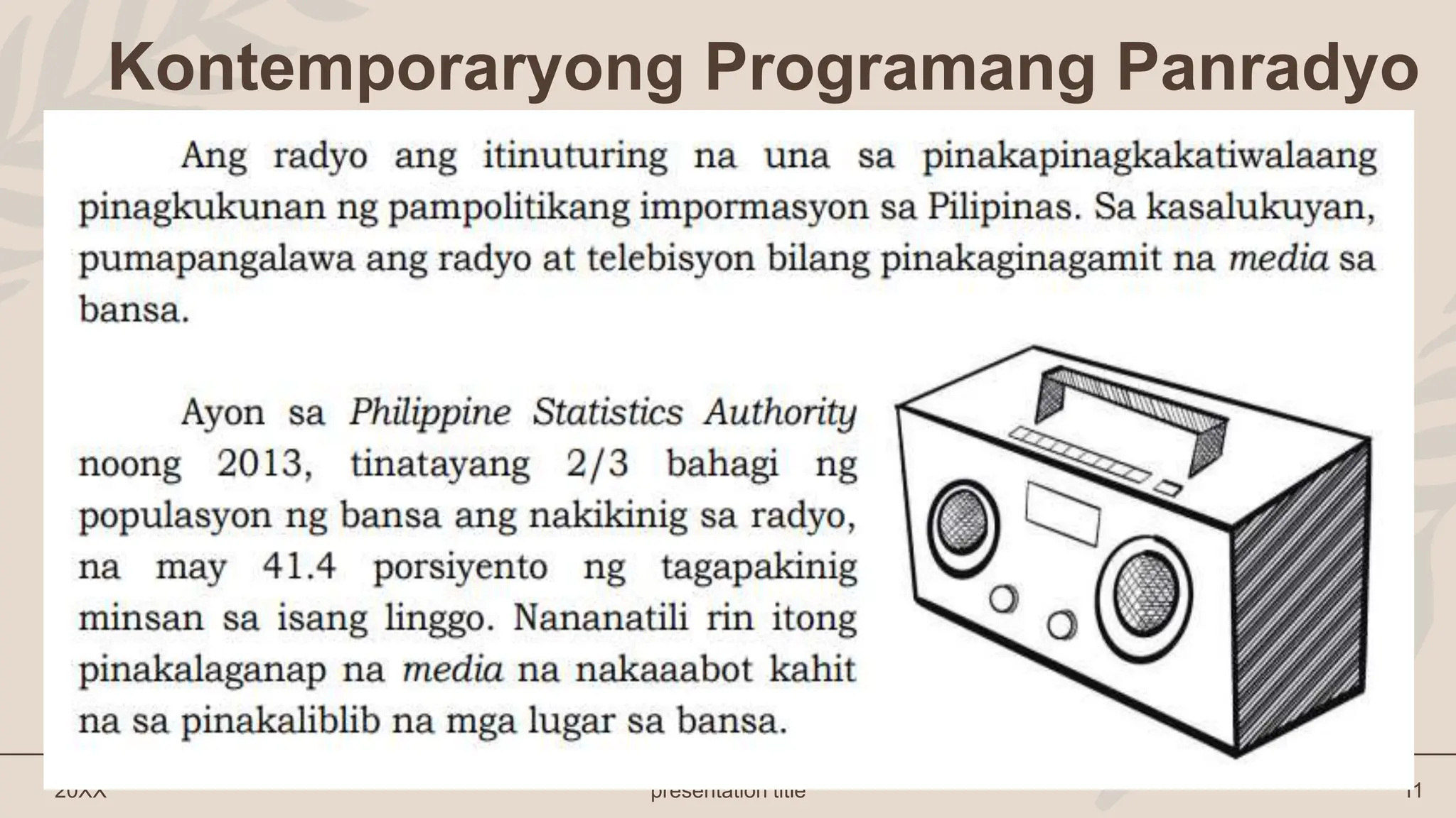 FILIPINO 8 QUARTER 3 WEEK-2 MEDIA BROADCASTING | PPTX