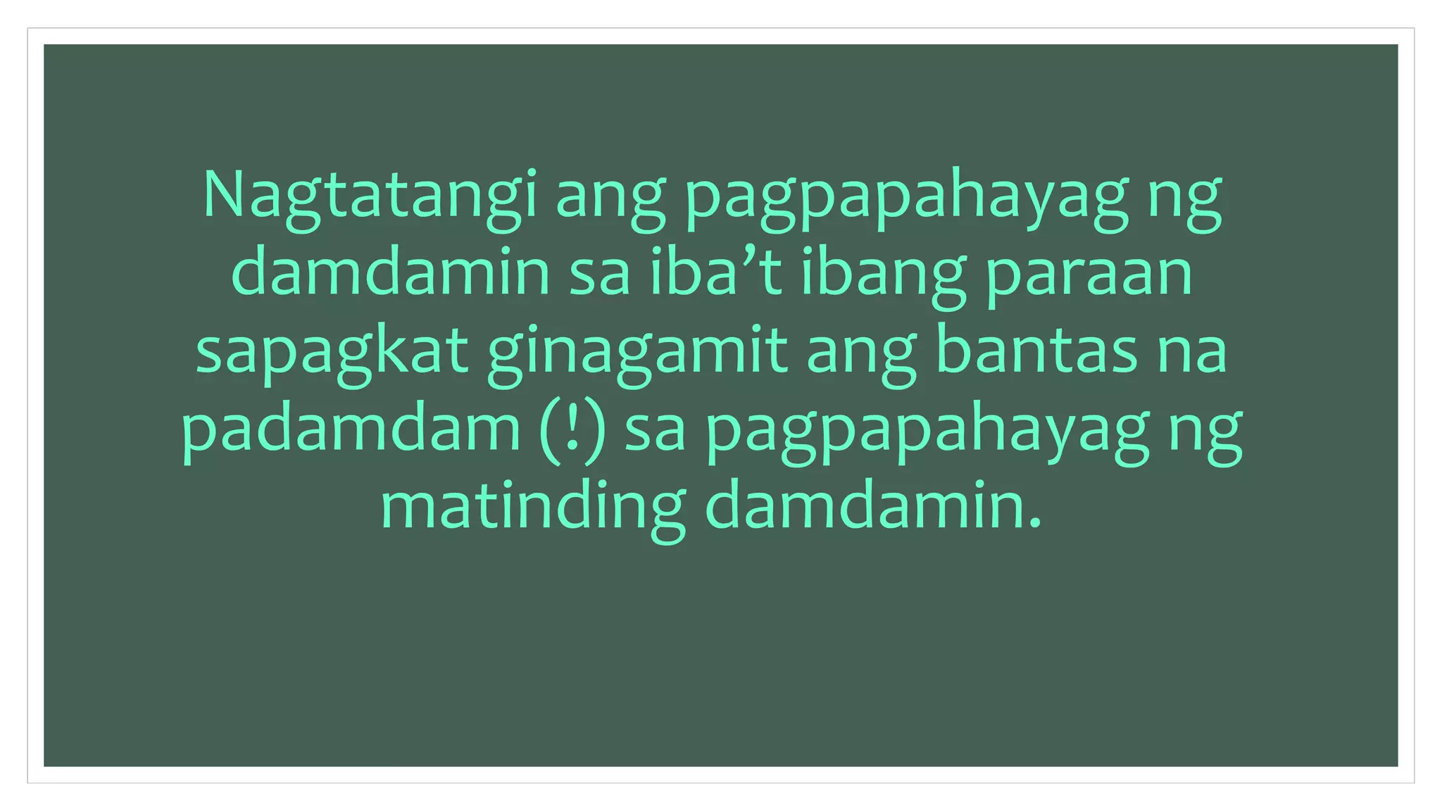 pagpapahayag ng sariling damdamin | PPTX