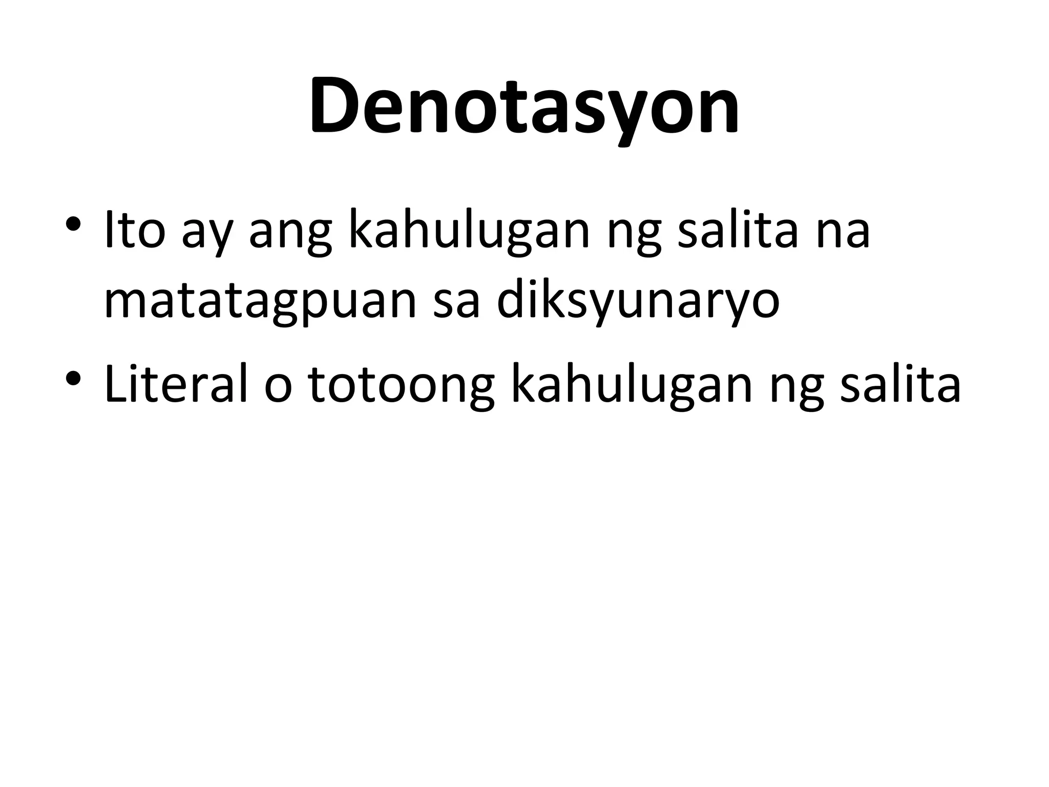 Filipino 9 Konotasyon at Denotasyon | PPT