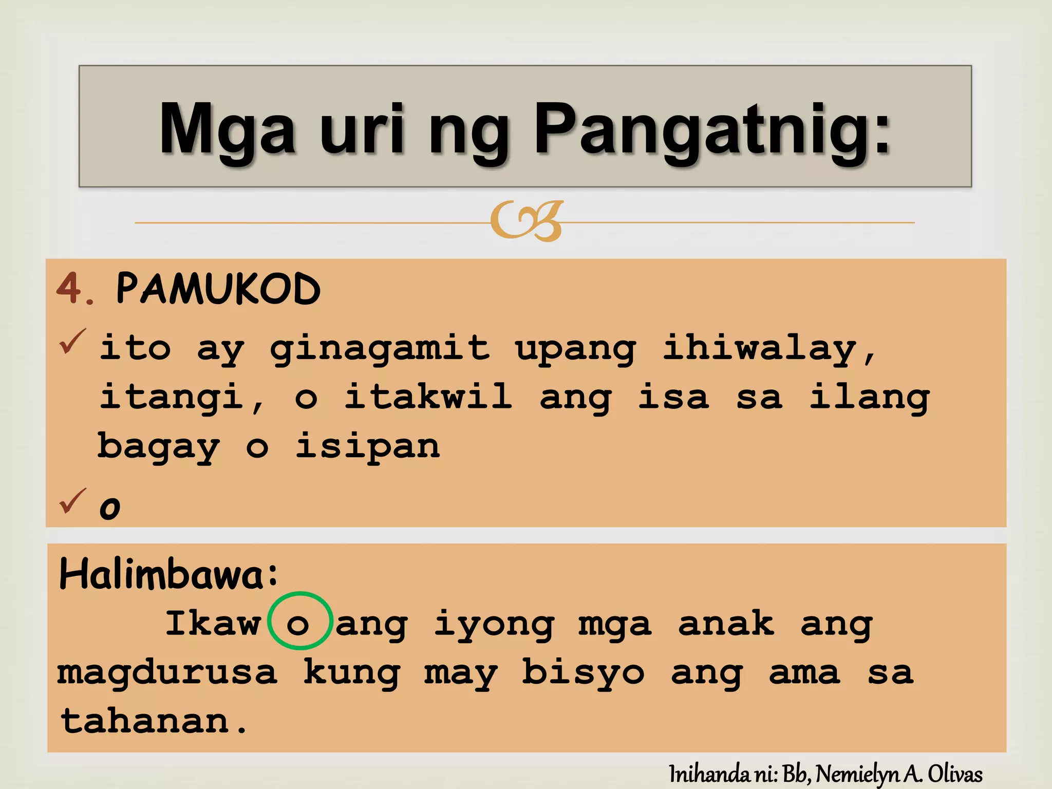 Filipino 9- Pangatnig at Transitional Devices | PPTX