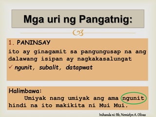 Filipino 9- Pangatnig at Transitional Devices | PPTX