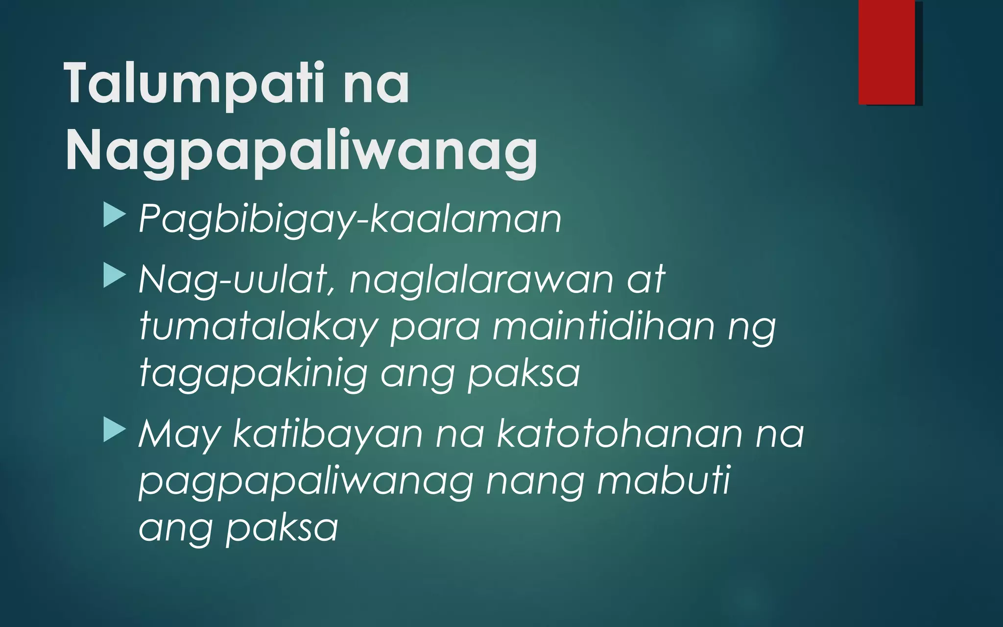 Filipino 9 Talumpati | PPT