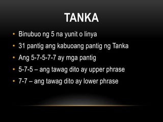 Filipino 9 Tanka at Haiku | PPTX