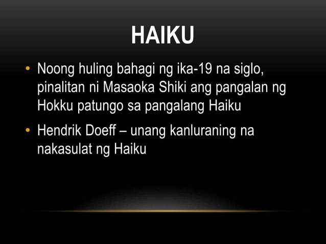 Filipino 9 Tanka at Haiku | PPTX