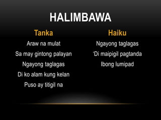 Filipino 9 Tanka at Haiku | PPT