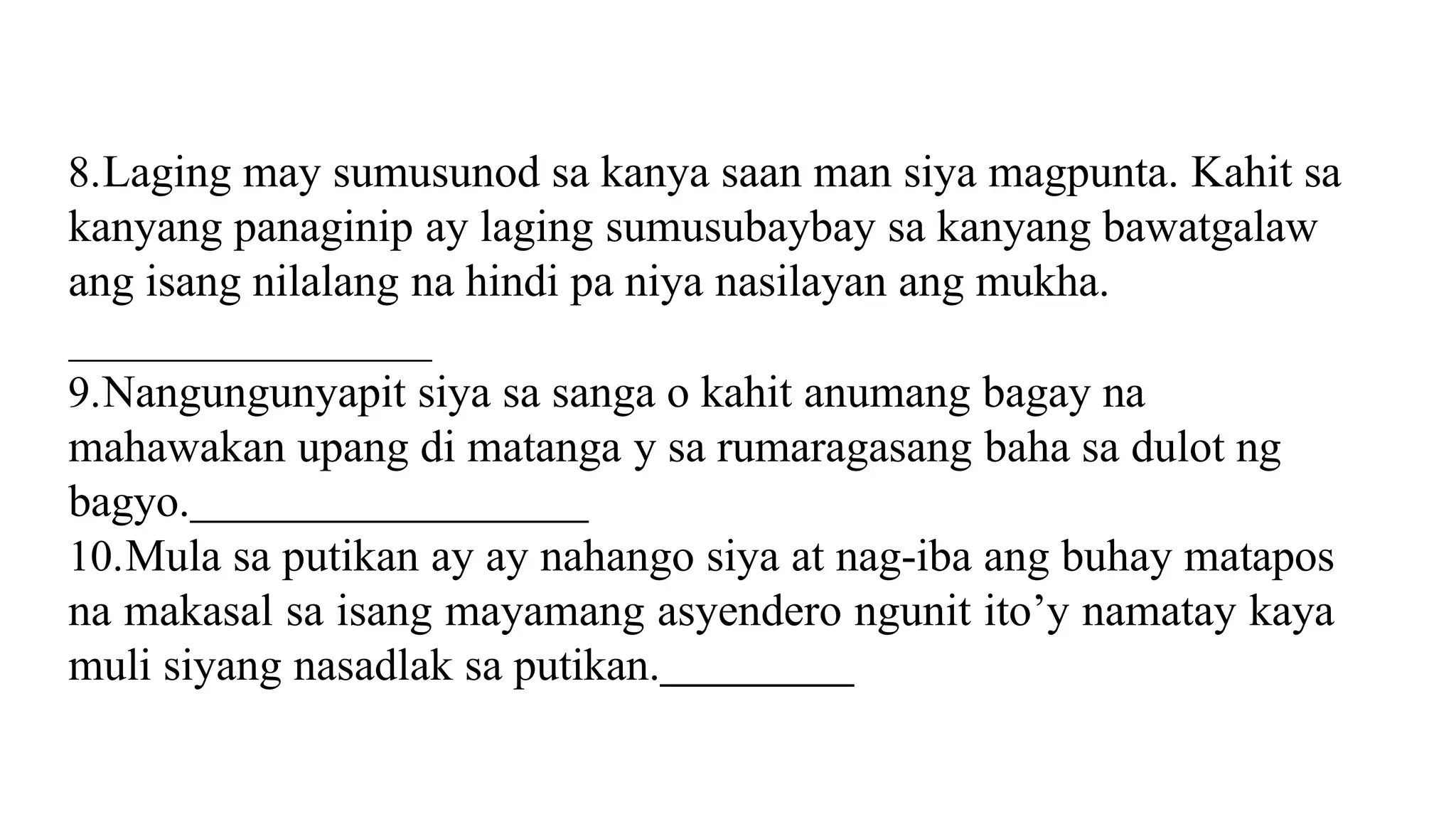 Filipino 9 - Tunggalian (Mga Halimbawa ng Tunggalian).pptx