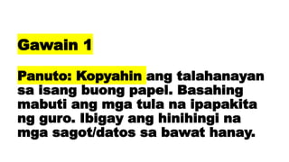 FILIPINO 9 ACTIVITY.pptxauagihiohhohuiguiguig | PPT