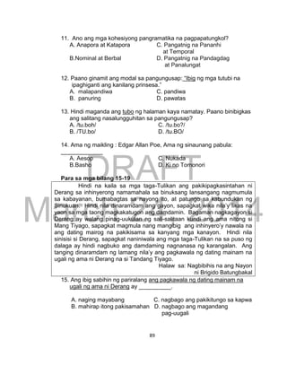 filipino_9_Learning materials | PDF