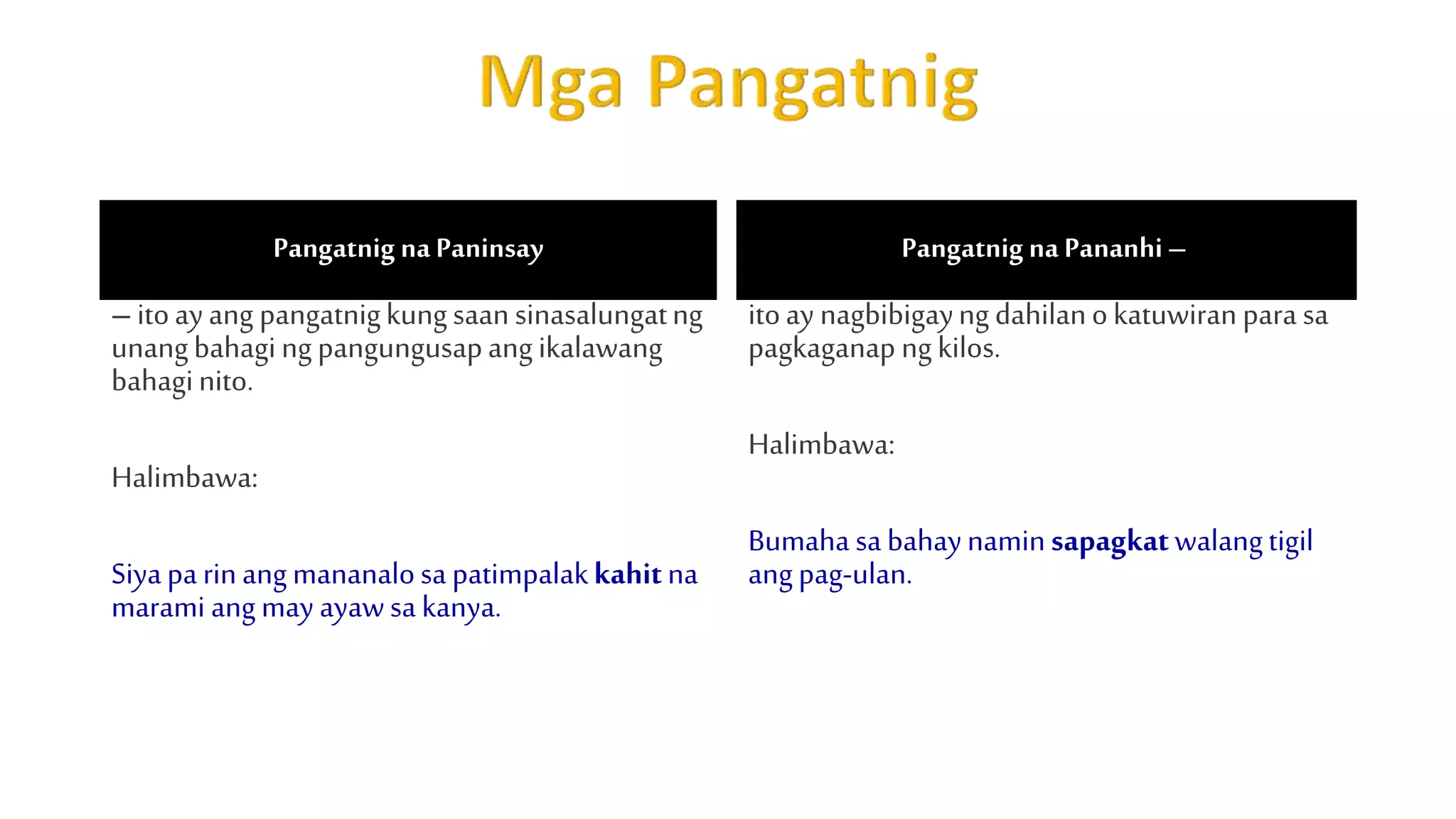 Filipino 9 paggamit ng mga pang ugnay at transitional devices | PPTX
