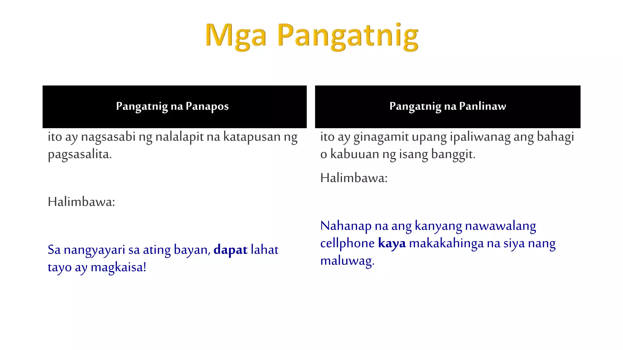 Filipino 9 paggamit ng mga pang ugnay at transitional devices | PPTX