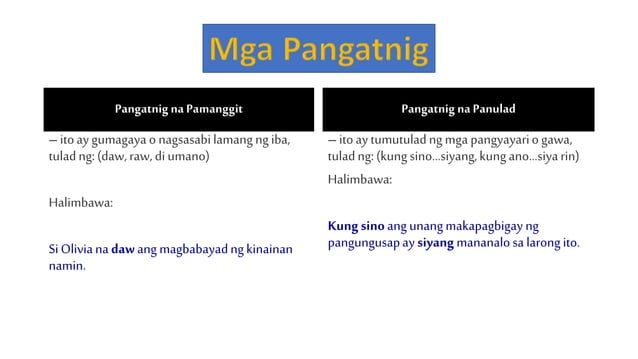 Filipino 9 paggamit ng mga pang ugnay at transitional devices | PPTX