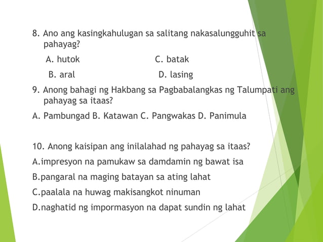 filipino 9 2nd qtr modyul 8 talumpati talakayan | PPTX