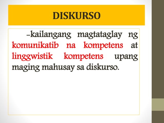Filipino batayang uri ng diskurso (1) | PPTX