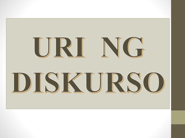 Filipino batayang uri ng diskurso (1) | PPTX