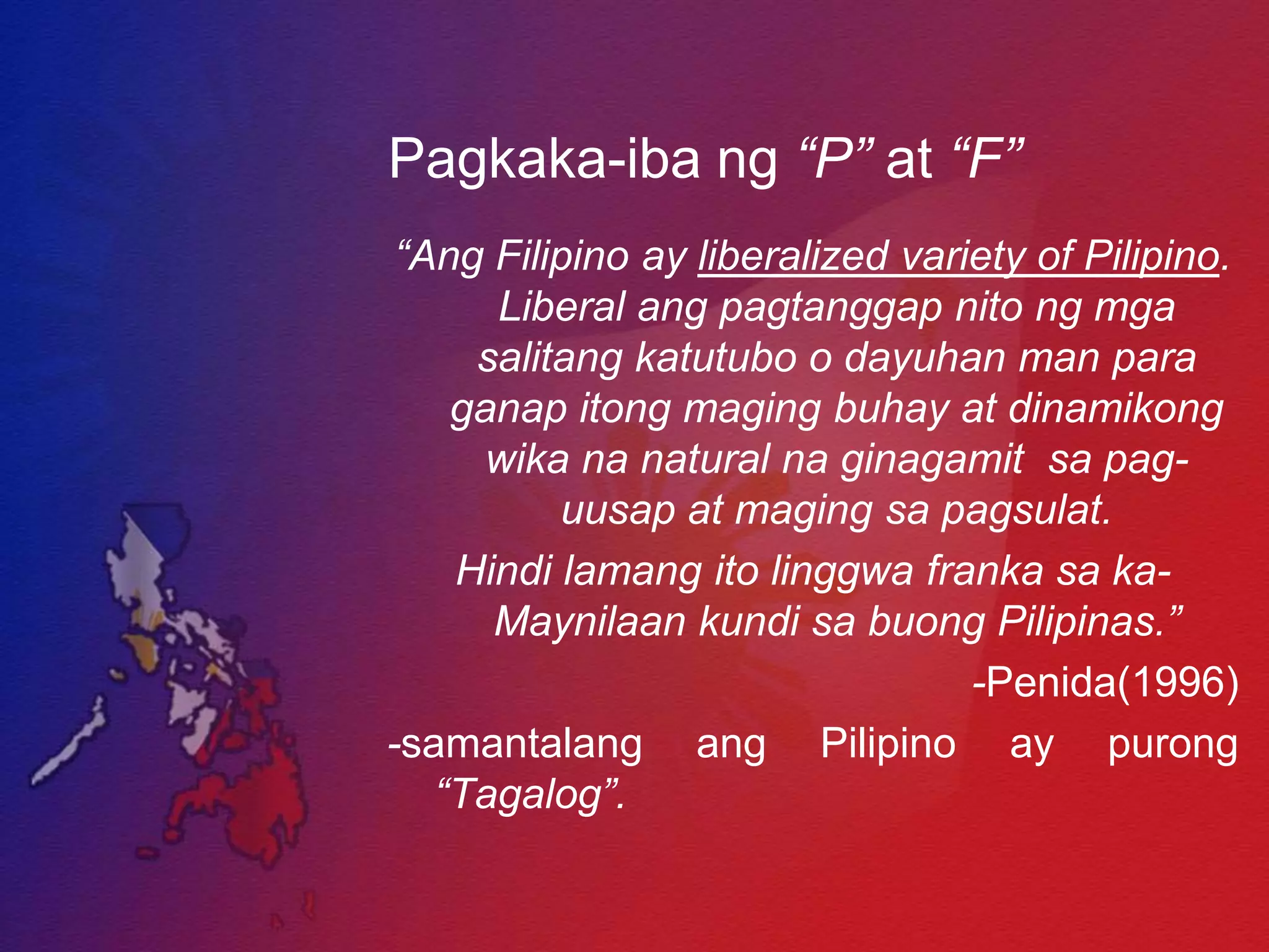 Filipino bilang wikang pambansa | PPTX
