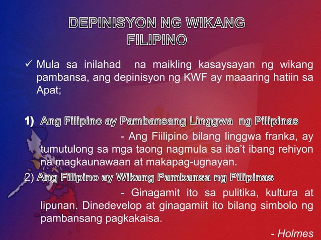Filipino bilang wikang pambansa | PPTX