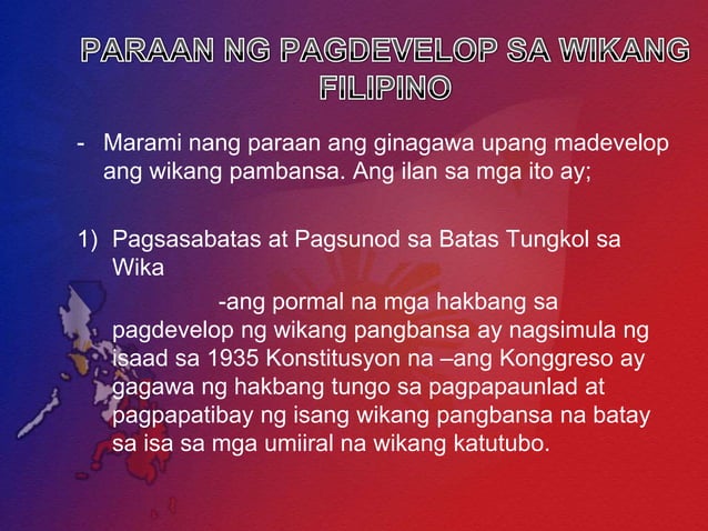 Filipino bilang wikang pambansa | PPTX