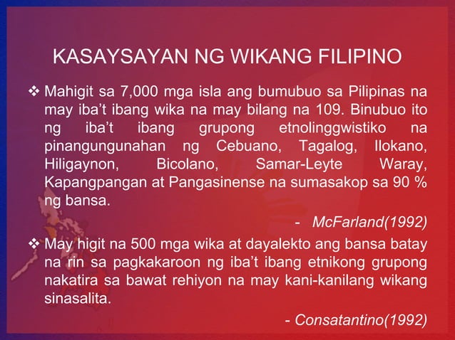 Filipino bilang wikang pambansa | PPTX