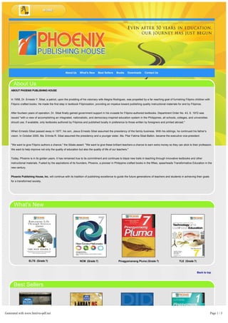 Filipino Books and Textbooks - Phoenix Publishing House | PDF