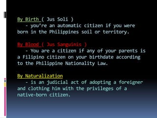 FILIPINO_CITIZENSHIP.pptx | Adoption and Fostering | Parenting