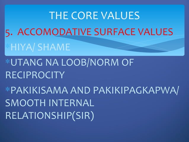 Filipino core values | PPT