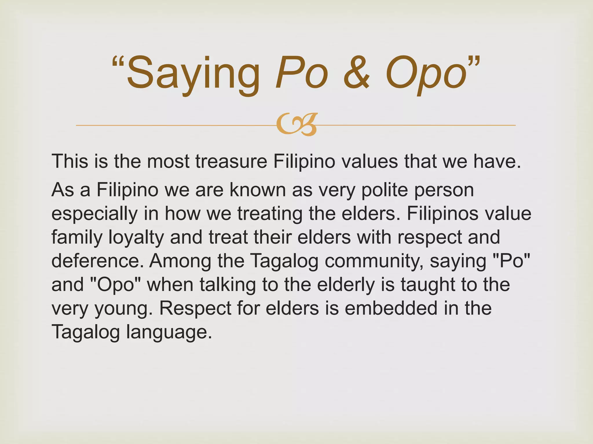 Filipino cultural habits | PPTX