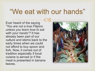 Filipino cultural habits | PPTX