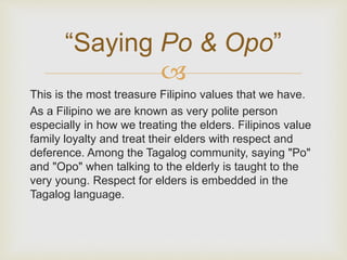 Filipino cultural habits | PPTX
