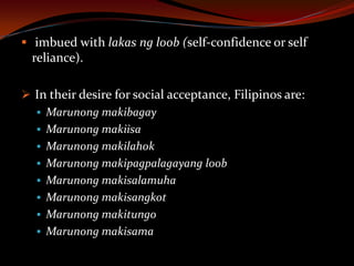 Filipino cultural values-sociology (PPT) | PPTX