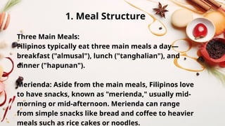 FILIPINO EATING CUSTOMS, HABITS, AND TRADITION | PPTX