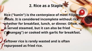 FILIPINO EATING CUSTOMS, HABITS, AND TRADITION | PPTX