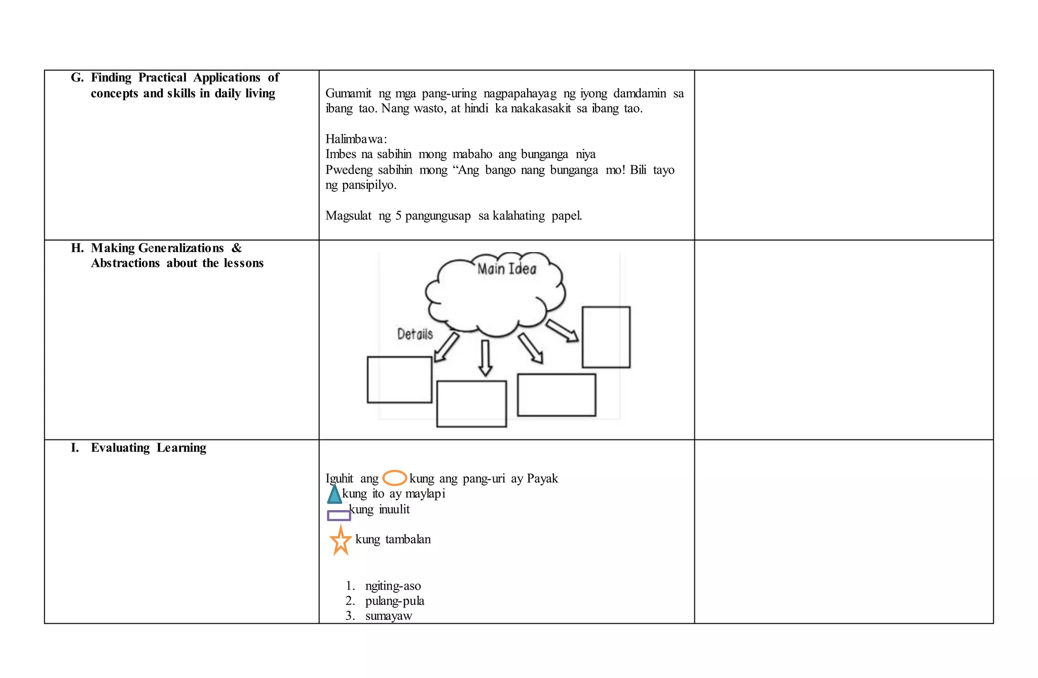 LESSON PLAN FILIPINO 6 | DOCX