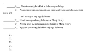 FILIPINO FIRST GRADING.pptx. HELPFUL FOR STUDENTS | PPTX