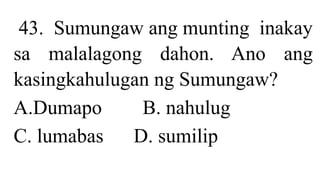 FILIPINO FIRST GRADING.pptx. HELPFUL FOR STUDENTS | PPTX