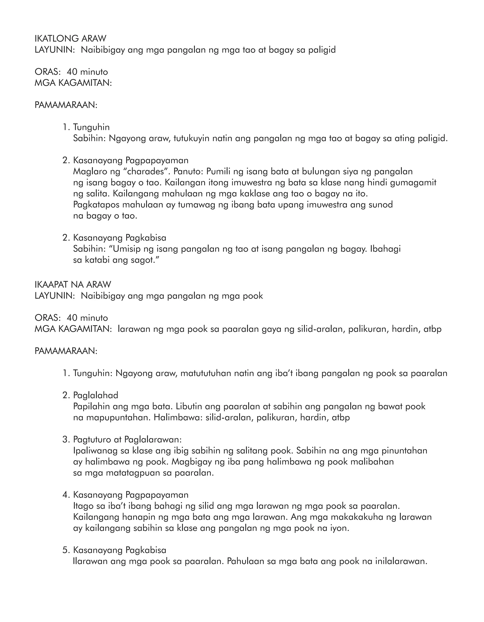 Filipino gr. 1 teacher's guide (q1&2) | PDF