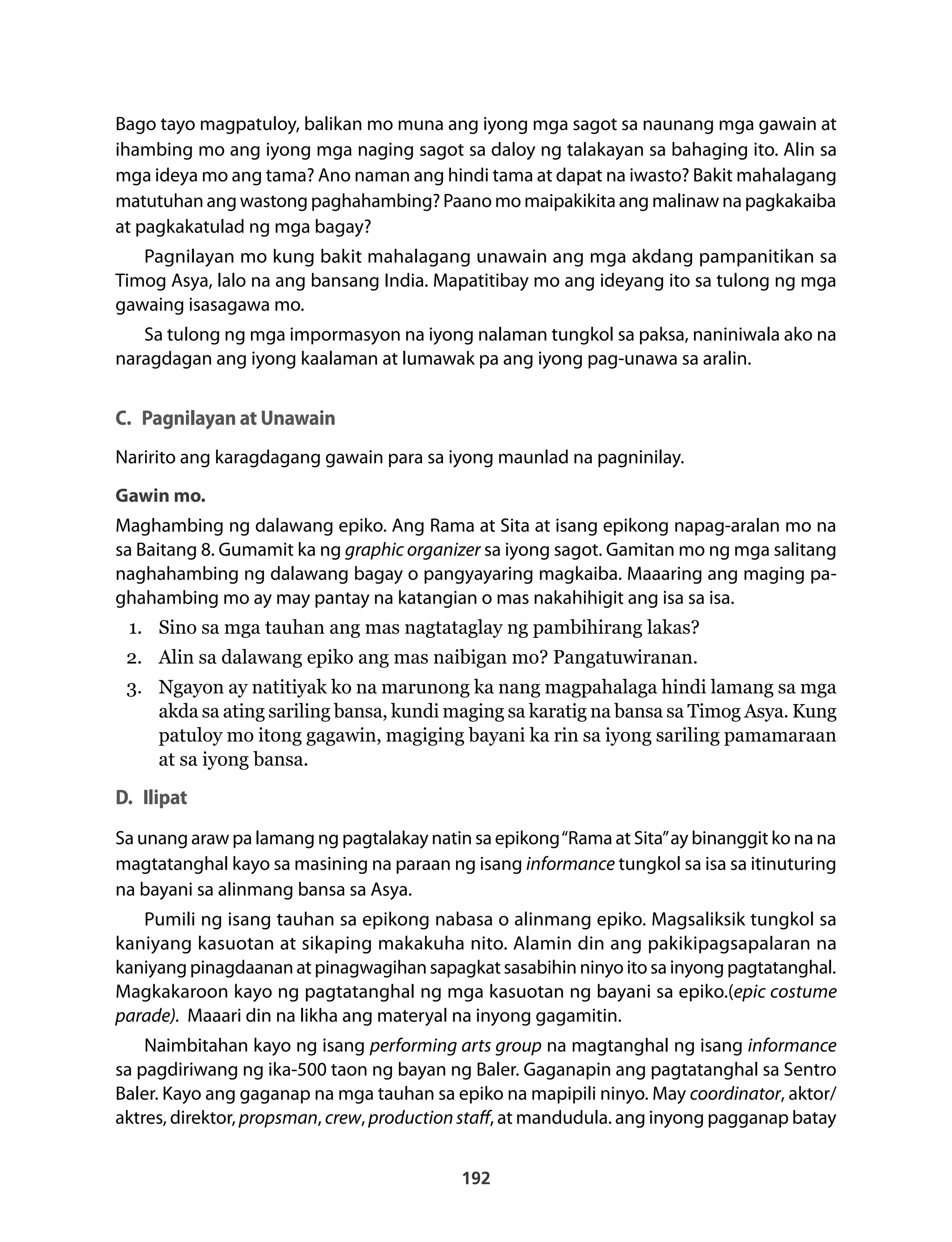 Filipino grade 9 lm q3 | PDF