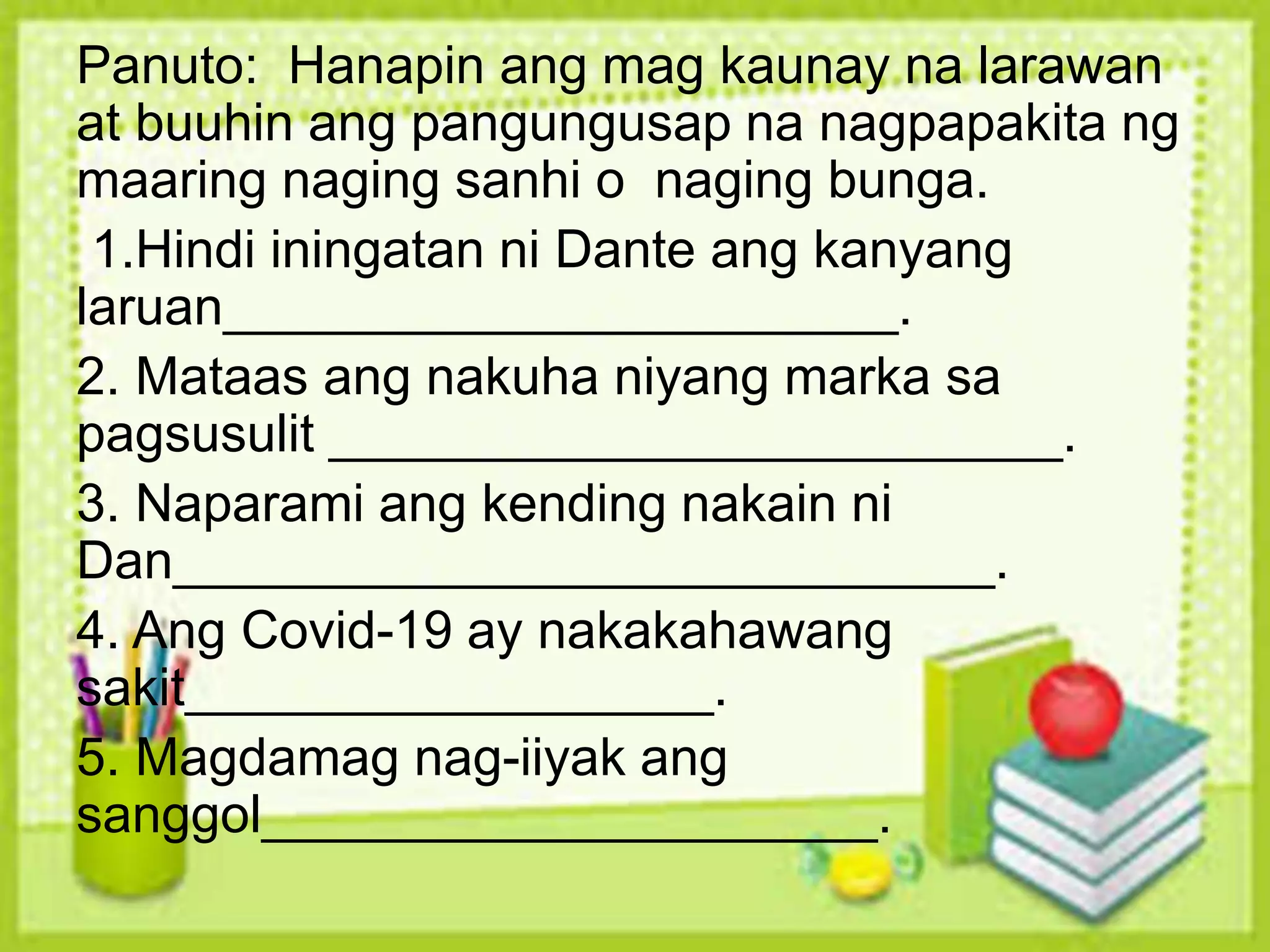 FILIPINO IV sanhi at bunga DLP.pptx