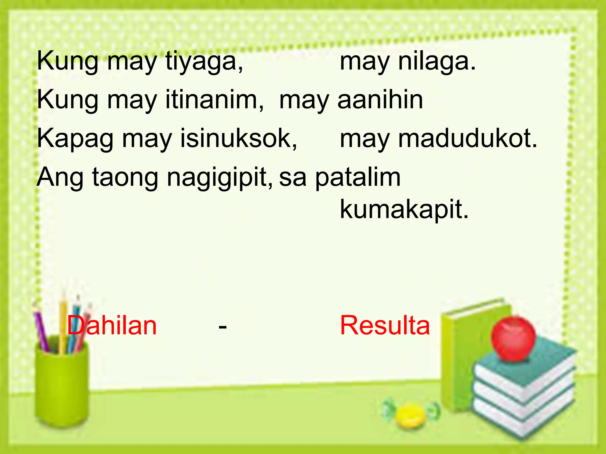 FILIPINO IV sanhi at bunga DLP.pptx