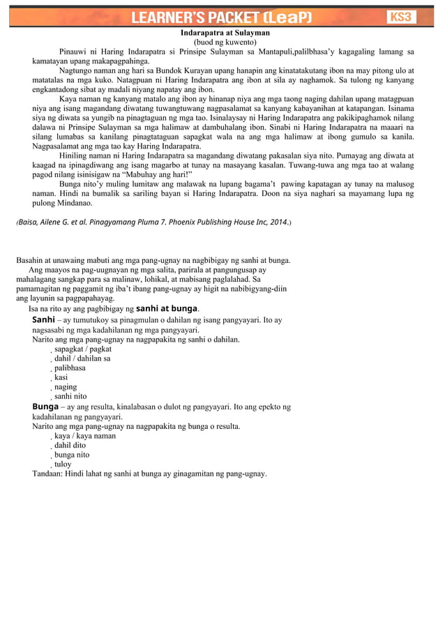 Filipino Leap COT Q1 wk 4.docx leap leap | PDF