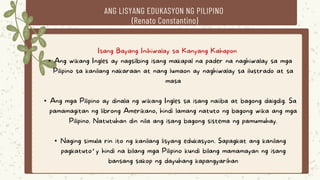 Filipinohiya at pambasanng kaunlaran aralin 1 | PDF