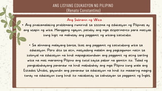 Filipinohiya at pambasanng kaunlaran aralin 1 | PDF