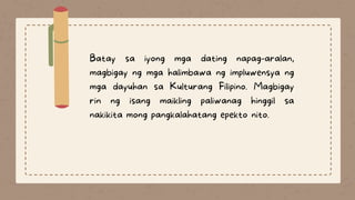 Filipinohiya at pambasanng kaunlaran aralin 1 | PDF