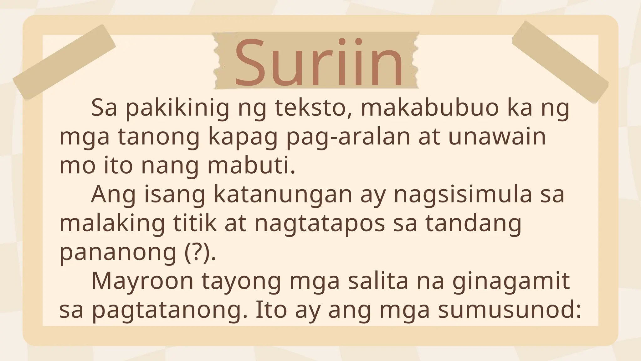 Filipino 3 Pagbubuo ng mga Tanong Matapos ang Napakinggang Kuwento | PPTX