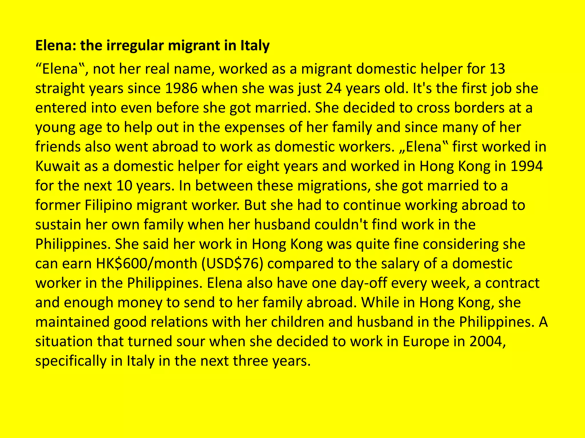Filipino migrant domestic workers | PPT