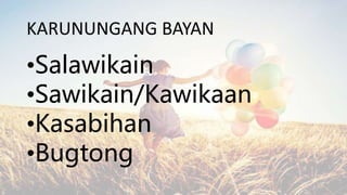 FILIPINO_Modyul 1_karunungan bayan.pptx