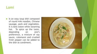Filipino Noodle Dishes | PPTX