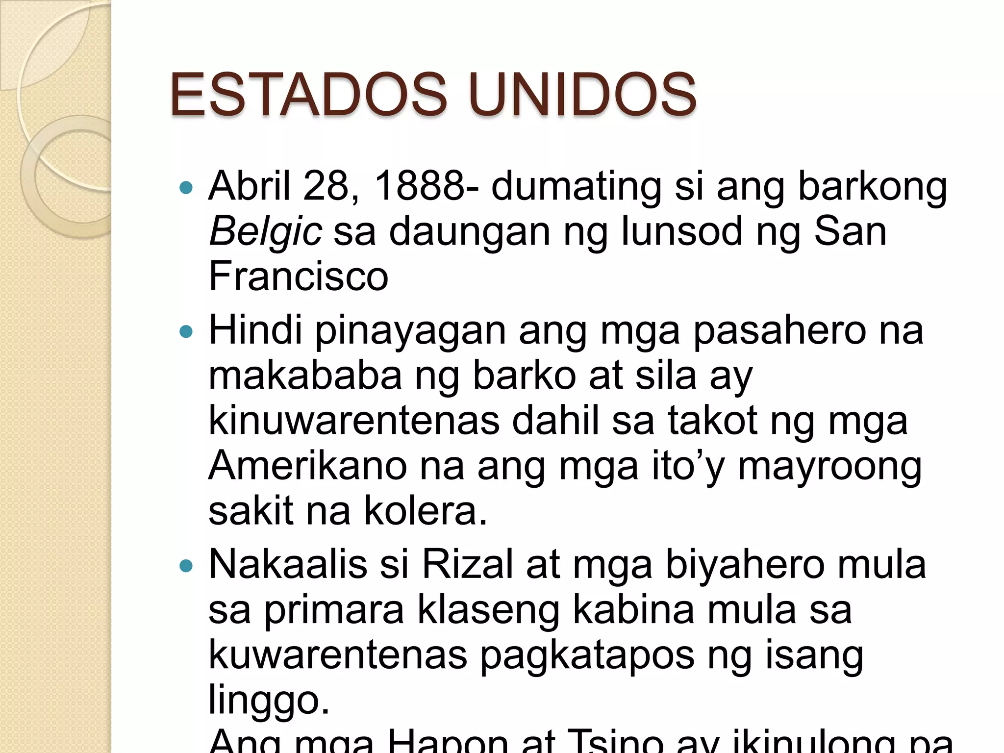ikalawang paglalakbay ni rizal | PPTX