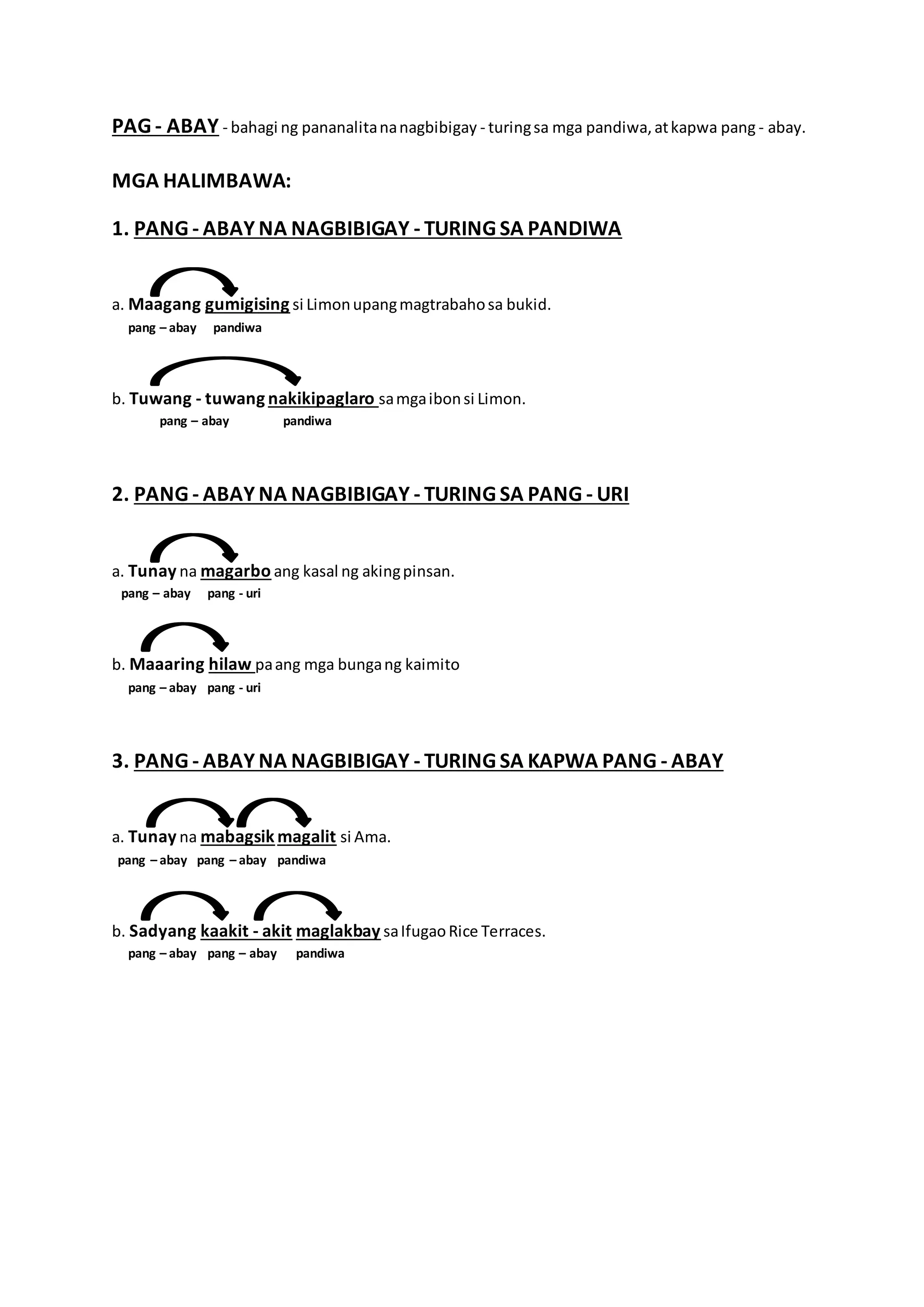 Filipino pang abay | DOCX